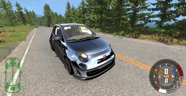 BeamNG Drive - Fiat 500 Abarth White and Black Car Mod - BeamNG Drive ...