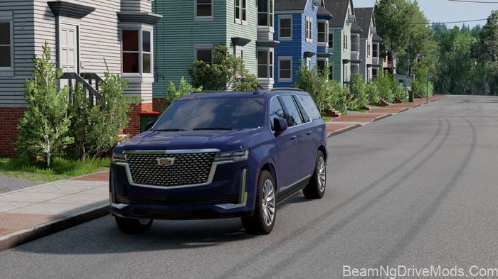 BeamNG - Cadillac Escalade ESV 2023 (0.38) - BeamNG Drive Mods Download