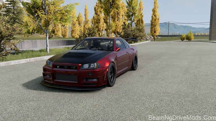 BeamNG - Nissan Skyline GTR R34 (0.38) - BeamNG Drive Mods Download