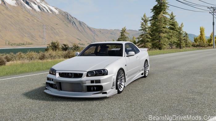 BeamNG - Nissan Skyline R34 GT-R V1.8 - BeamNG Drive Mods Download