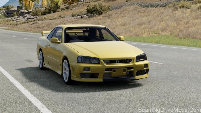 BeamNG - Nissan Skyline R34 GT-R V1.8 - BeamNG Drive Mods Download