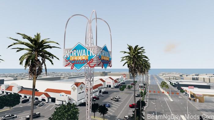 BeamNG - Norwalk Square Map V2.0 - BeamNG Drive Mods Download